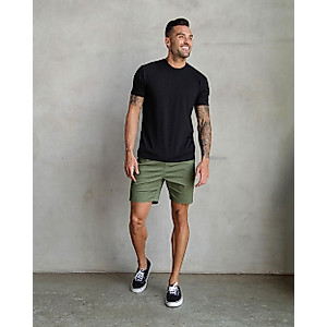 INTO THE AM Premium Men's Fitted T-Shirt 6-Pack - Modern Fitted Fresh Classic Crew Neck Essential Tee Shirts Men Multi Pack (Black/Charcoal/Grey/Navy/Olive Green/White, X-Large)