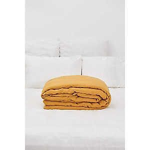 Mustard Yellow Color Cotton Duvet Cover King/Queen/Full Toddler 100% Cotton Bedding Set/Yellow Bedding/Custom Duvet Cover (Queen)