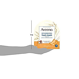 Repairing CICA Foot Mask&Hand Mask with Prebiotic Oat and Shea Butter, for Extra Dry Skin, Paraben-Free and Fragrance-Free, 1 ea