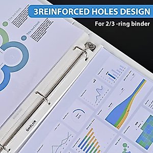 Sheet Protectors,400 Page,Page Protector 8.5" x 11" ，Upgraded Thick Material,for 3 Ring Binder, Top Loading Paper Protector with Reinforced Holes,Holds Multiple Sheets，Letter Size, …