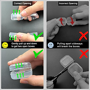 DUOFIRE Small Containers with Lids 24 Packs Plastic Box Clear Small Storage Containers Bead Organizer for Beads, Crafts, Jewelry, Small Items (1.38x1.38x0.7 Inches)