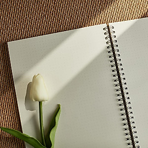 2 Pack B5 Spiral Bullet Dotted Journal with 120gsm Thick Paper, Dot Grid Spiral Notebook with Plastic Hardcover and Elastic Band Closure, 80 Sheets Per Pack 7.3X 10 inches