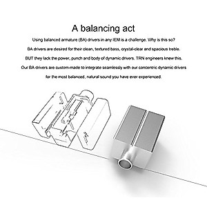 Kinboofi TRN V80 Balance in Ear Headphone, 2BA and 2DD Hi-Fidelity Stage Monitor Earphone Metal Studio Audio Headset with Detachable 2Pin Cable Netural Sound Musician Earbuds(Blue No Mic)