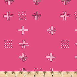 Art Gallery Fabrics Art Gallery Fusion Mudcloth Bachelorette Fabric, Magenta