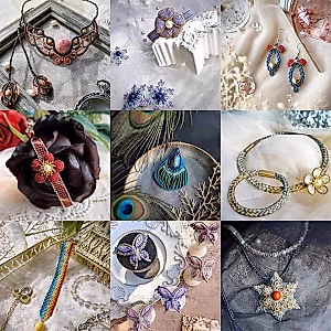 KINTAN DIY Braided Rope Kit - Rope Weaver Tool Kit, Wooden Weaving Jig Bracelet Maker, Adjustable Wristband Rope Knot Weaver Braided Fixing Tools (with Braided Yarn)