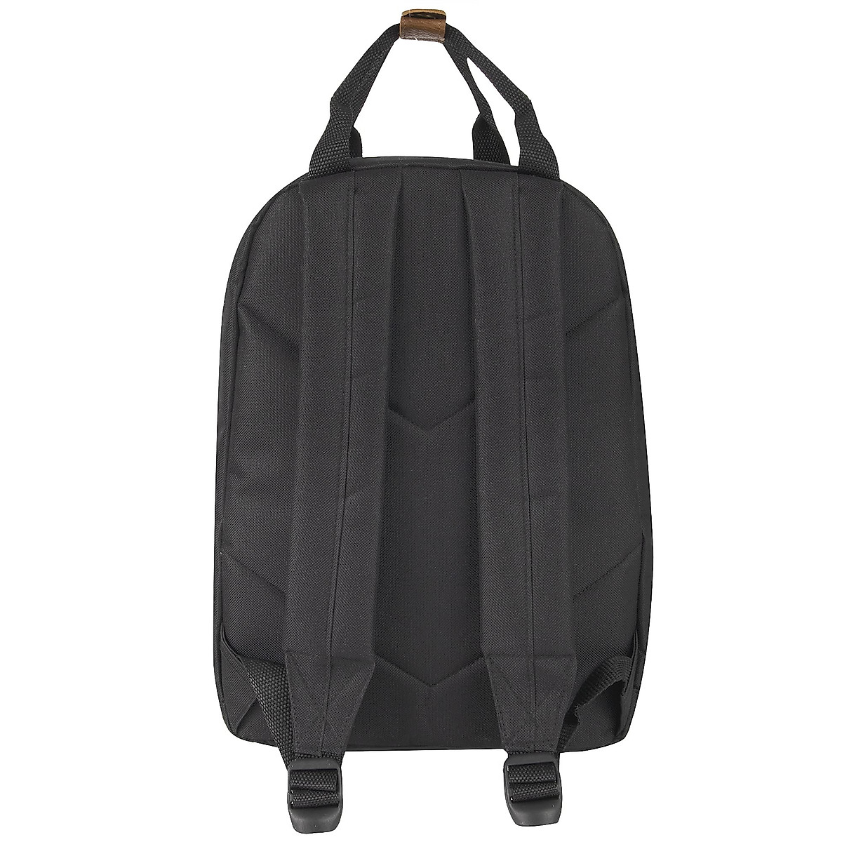 MADISON & DAKOTA Canvas Mini Backpack for Everyday & Day Pack Rucksack in Solid Color Blocks (Black)
