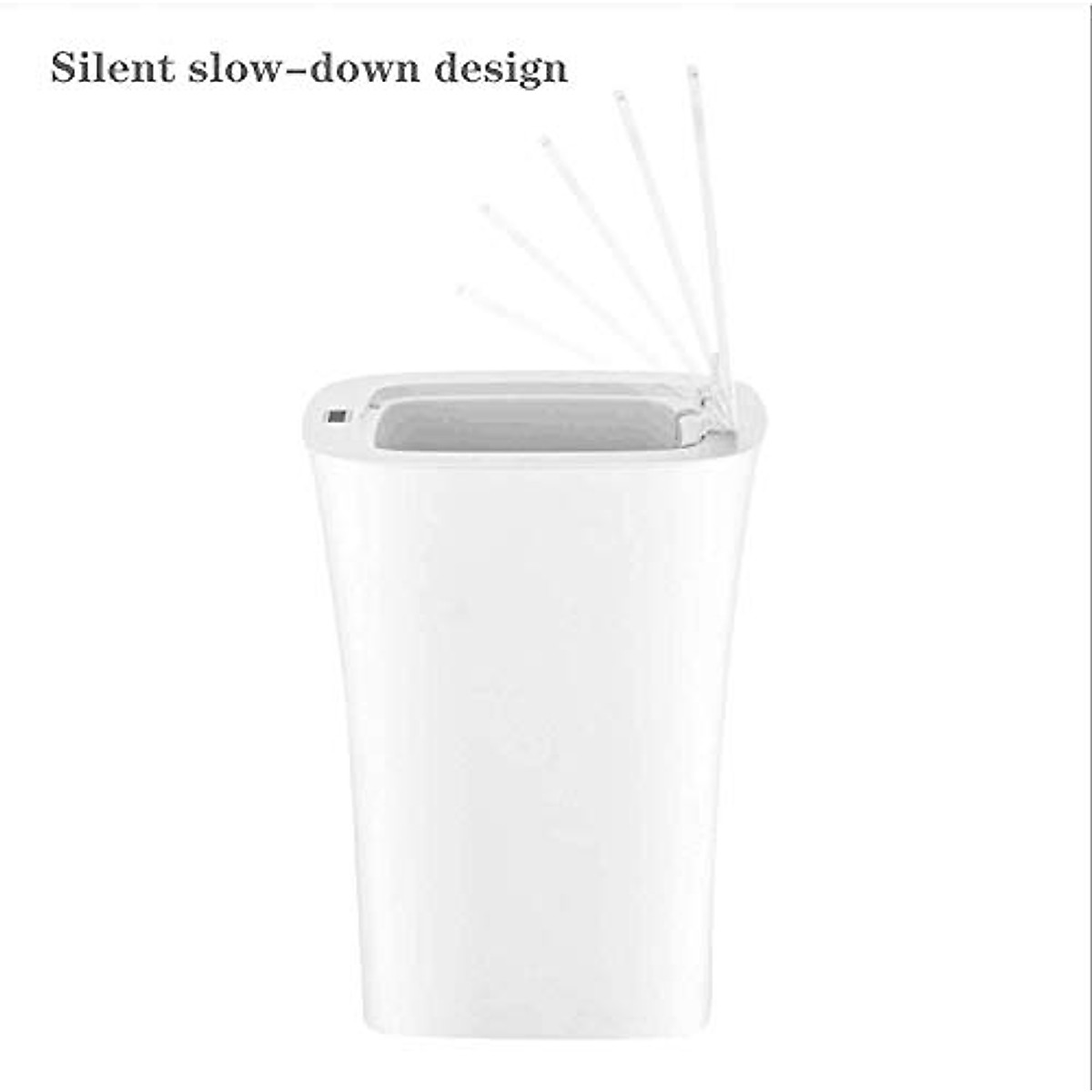 CXDTBH Waterproof Smart Trash Can Household Induction Trash Can with Lid 10L Plastic Automatic Trash Can for Bedroom Kitchen Bathroom Trash Can for Bedroom