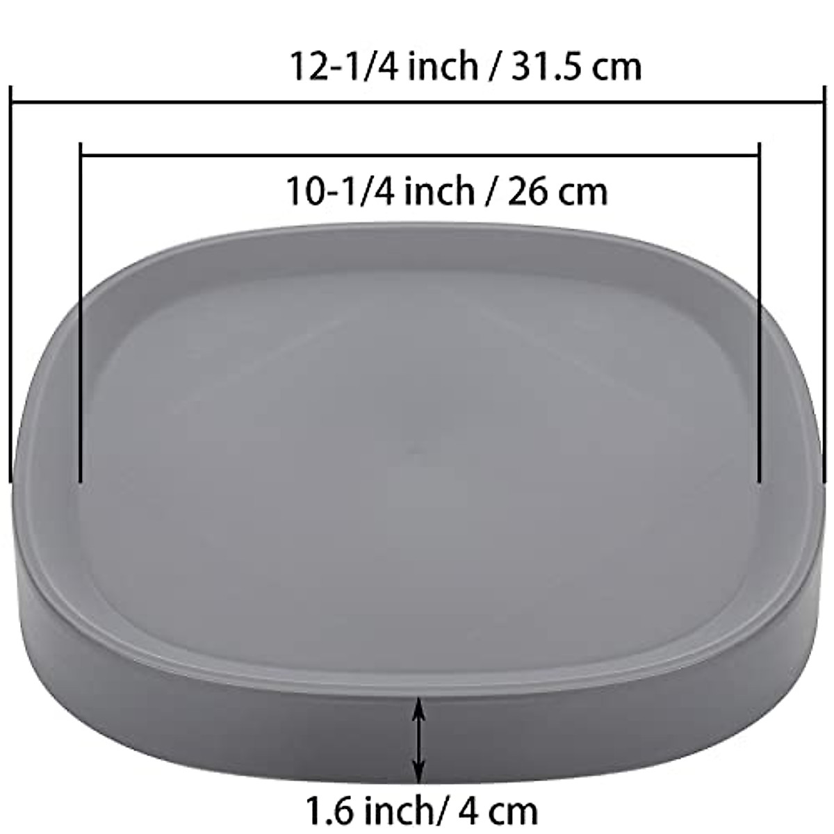 TOPZEA 2 Pack Plant Caddy with Wheels, 12-1/4 Inch Plastic Plant Roller Heavy-Duty Plant Stand with Wheel, Plant Pallet Caddy Plant Dolly Saucer with Casters, Flower Pot Mover for Indoor Outdoor Plant