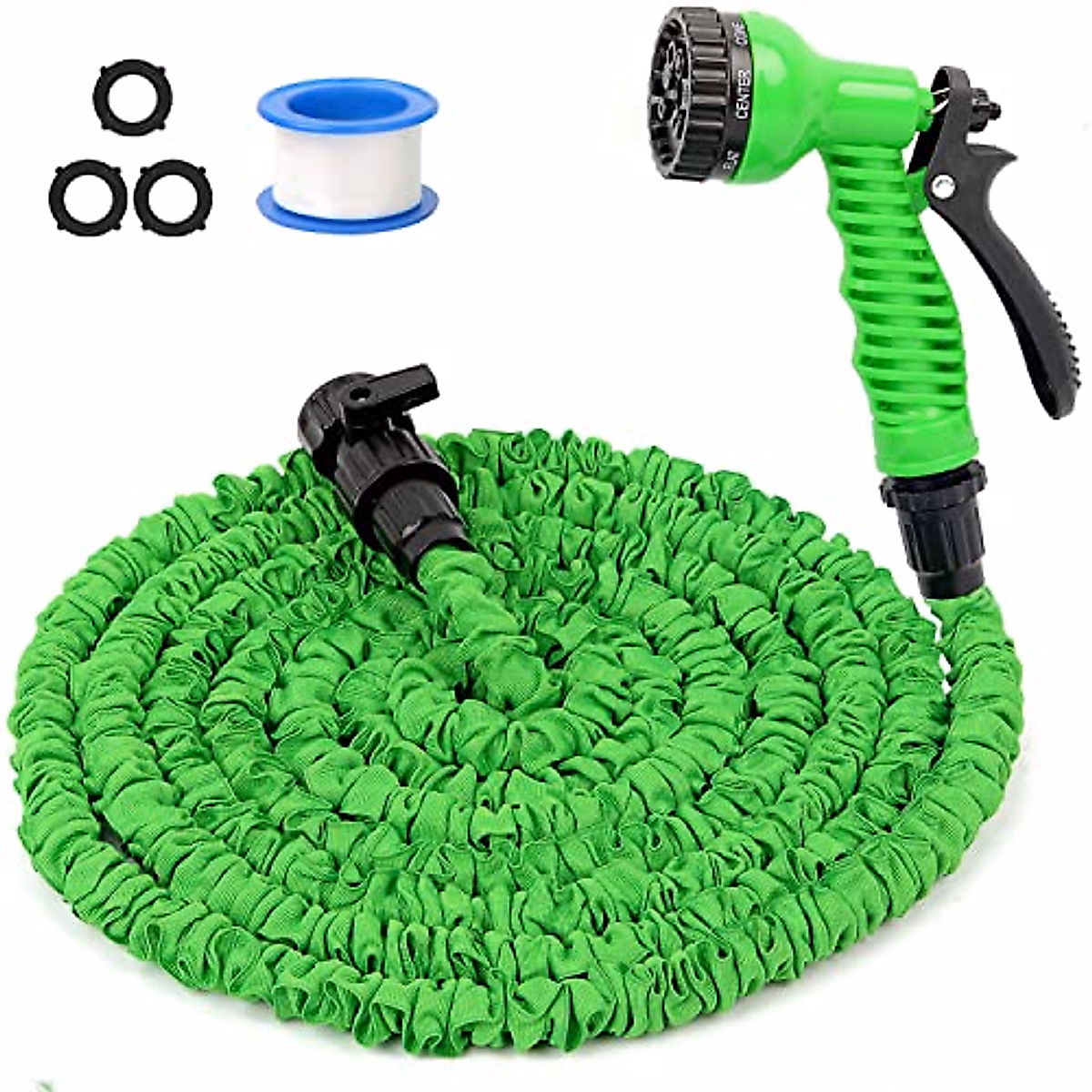 Expandable Garden Hose Water Pipe - 50FT Magic Water Hose with 7 Function Spray Nozzle, Flexible Hose Pipe for Gardening