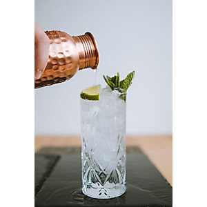 Kosdeg Copper Water Bottle - 34 Oz Extra Large - A Hammered Ayurvedic Pure Copper Vessel For Drinking - Drink More Water, Lower Your Sugar Intake And Enjoy The Health Benefits Immediately