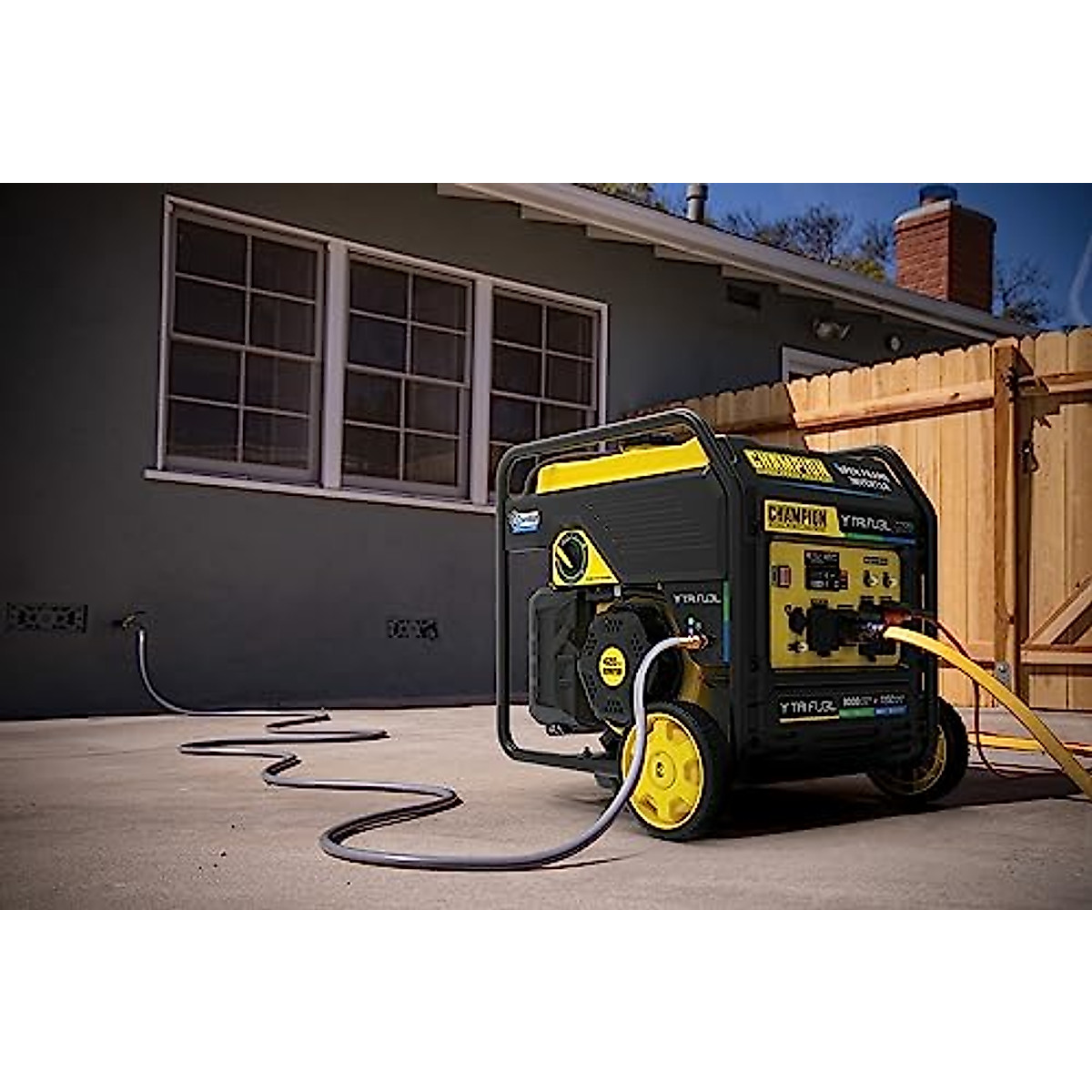 Champion Power Equipment 201176 9000-Watt Electric Start Tri-Fuel Open Frame Inverter Generator with CO Shield