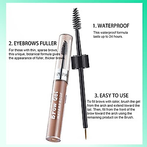 ONarisae Eyebrow Gel Waterproof Eye Brow Gel Thrive Eyebrow Gel Makeup Liquid Brows Styling (Dark Brown)