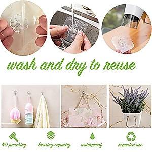 SZYIKUER Heavy Duty Adhesive Hooks 33 lb(Max) 15KG,Waterproof and Oilproof Reusable Seamless Hooks Heavy Duty Wall Hook for Kitchen Bathroom Office 14 Pack