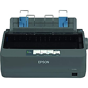 Epson LX-350 Dot matrix printer, 9 pins, 80 column, original + 4 copies, 347 cps HSD (10 cpi), Epson ESC/P - IBM 2380+ emulation, 3 fonts, 8 BarCode fonts, 3 paper paths, single and continous sheet, paper park, USB, Parallel and Serial I/F - BEING RE