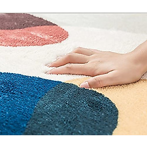 Black White Wavy Line Round Area Rug for Livingroom 3ft Statement Fluffy Pattern Bedroom Playroom Dining Room Carpet Machine Washable Bathmat Laundry Mat Indoor Throw Rugs