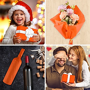 NEBURORA Orange Tissue Paper for Gift Bags 60 Sheets Orange Wrapping Tissue Paper Bulk 14 X 20 Inch Bright Orange Packaging Paper for Gift Wrap Filler Art Crafts DIY Birthday Wedding Halloween Party