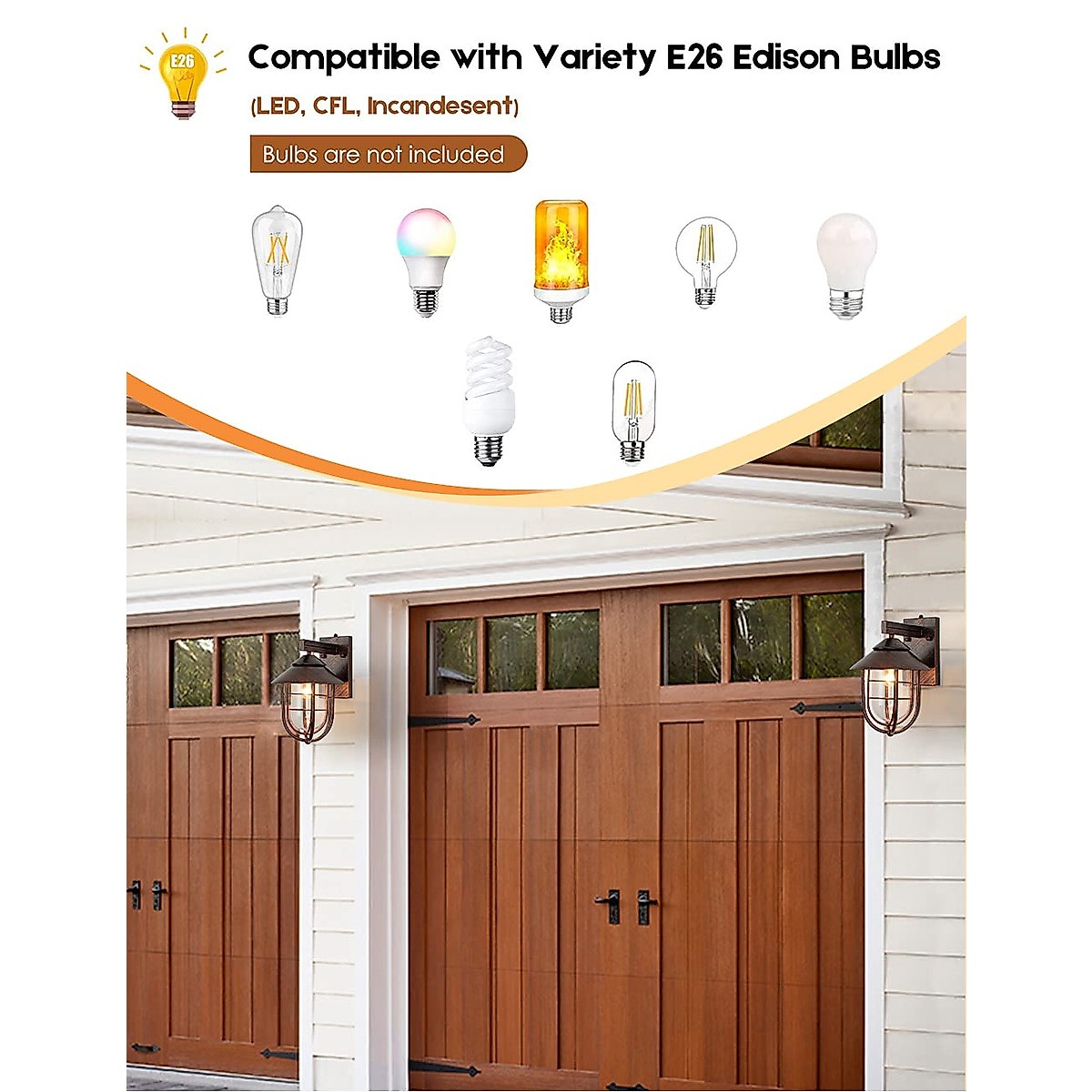 VOCLDFA Dusk to Dawn Sensor Outdoor Wall Lantern Nautical Style Outdoor Lighting fixtures Wall Mount Waterproof Outdoor Wall Sconce Retro Oil Rubbed Bronze Finish Outside Wall Lamp for Porch Yard