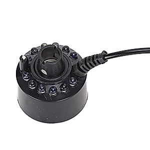 Plastic Aquarium Mini Mist Maker Fogger Water Fountain Pond Fog Machine Reptile Pet Mist Maker LED Colorful Lighting Sprayer Humidifier Atomizer US Pl