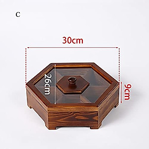 MISS Z Wood Candy Biscuit Storage Box with Lid Home Food Storage Container Boxes Nuts Snacks Fruit Organizer Case Food Jars Set
