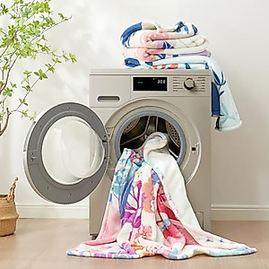 Cozy Bliss Garden Fairy Throw Blanket for Kids Luxury Printed Single Layer Plush - Offside Pure White, Most Giftable for Your Baby and Toddler 43"x59"