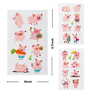 24 Sheets Pig Party Favors, Pig Birthday Decorations