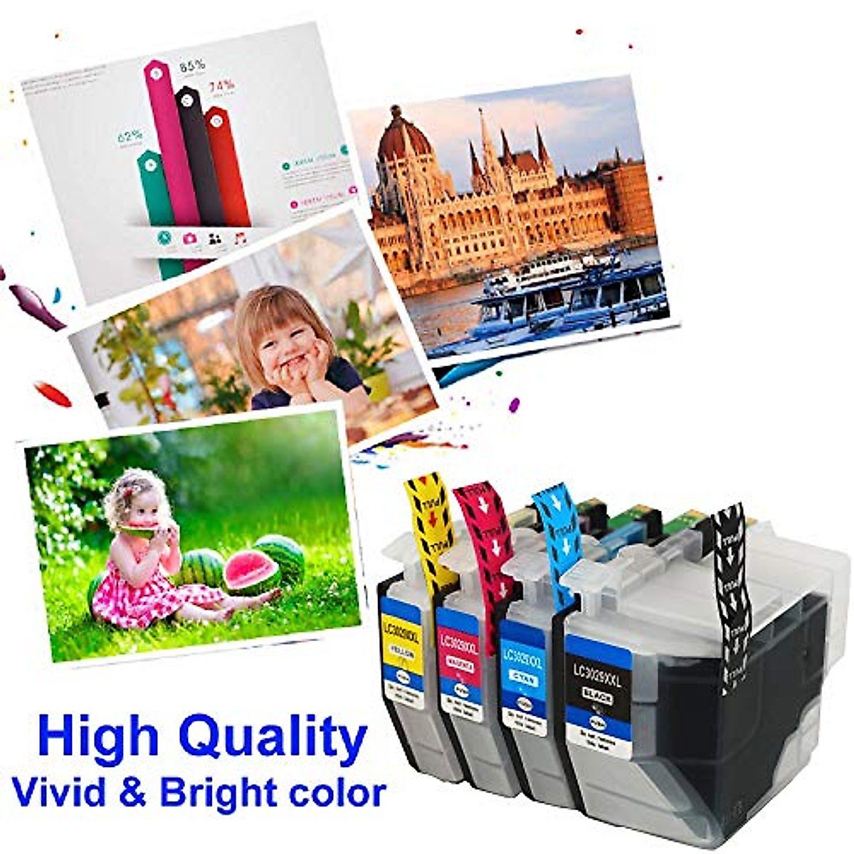 Tuobo Compatible Ink Cartridge Replacement for Brother LC3029 XXL LC 3029 to use with MFC-J5830DW MFC-J5830DWXL MFC-J5930DW MFC-J6535DW MFC-J6535DWXL MFC-J6935DW (6 Color)