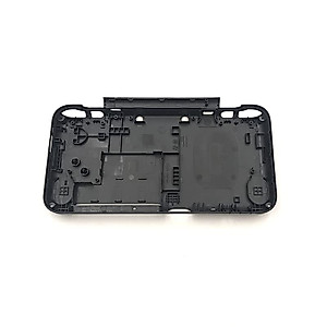 New Full Housing Case Cover Shell Front Bottom Panel LCD Frame Middle Frame Screen Lens Cover Replacement Parts for New 2DS XL LL Game Console Black & Blue