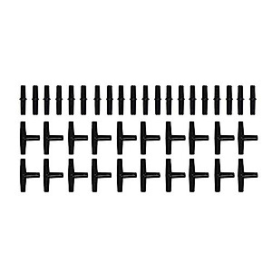 JIH 25 Feet Standard Airline Tubing Black with Connectors,Check Valves and Control Valves for Aquariums,Terrariums, and Hydroponics