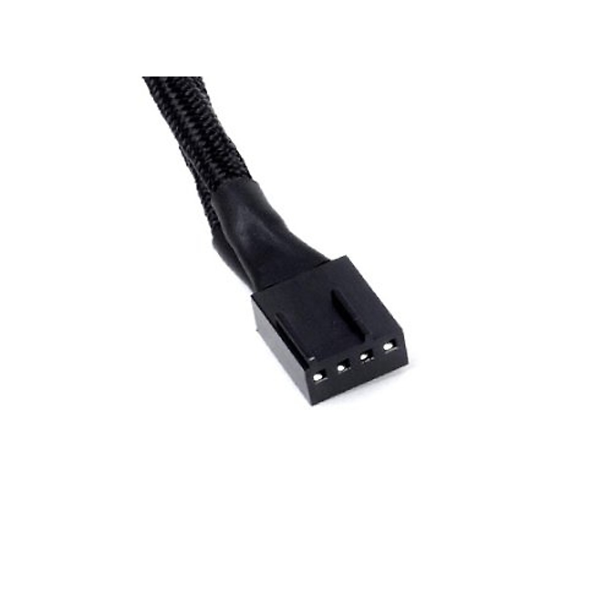 SilverStone Technology All Black Sleeved 1-to-2 Sleeved PWM Fan Splitter Cable (CPF01)