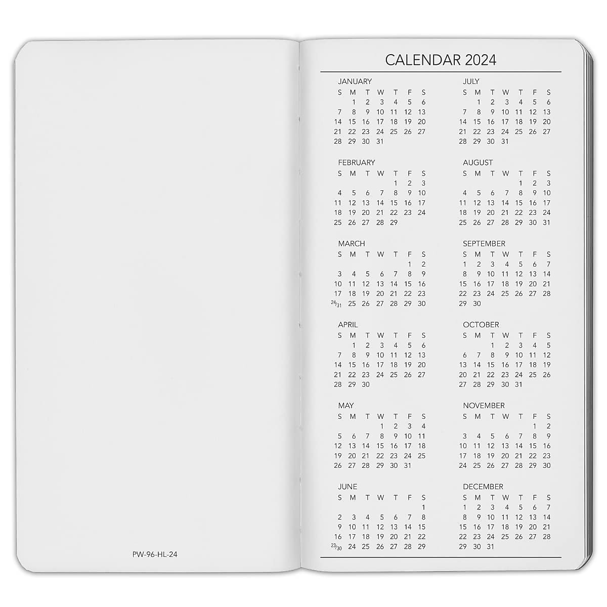 2024 Harbor Pocket Monthly Planner - Cambridge Reef Blue - 6x3.25"
