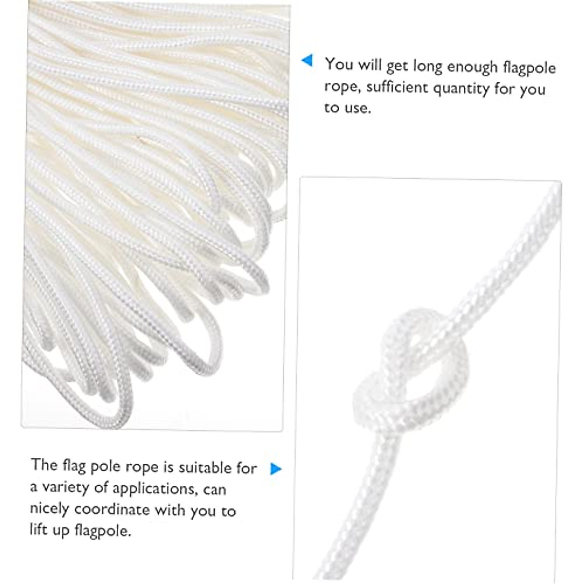 Yardwe Clothes Line Outdoors 1pc Flagpole Rope Camping Clothesline Travel Clothesline Outdoor Clothesline Laundry Rope Line Flagpole Replacement Cotton Rope Clothes Drying Rope Set