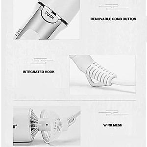 Hair Dryer Comb Dryer Comb Professional Electric Household Hair Dryer Styling Comb Lightweight Travel Hot Air Brush for Women[Us]