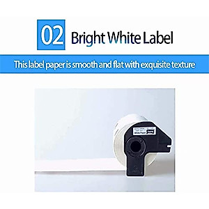 Aomya 2 Pack DK-1209 Small Address Label Compatible for Brother DK1209 Die-Cut Paper Label Roll 1.1 in x 2.4 in(62mm x 29mm) 800 Labels per Roll with 2 Reusable Cartridge