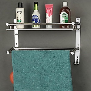 Well Set Shelves Wall Mounted, 17 Inch Rustic Metal Wall Shelves for Storage, Bedroom Living Room Bathroom Kitchen Office and More Weathered shelves for wall decor