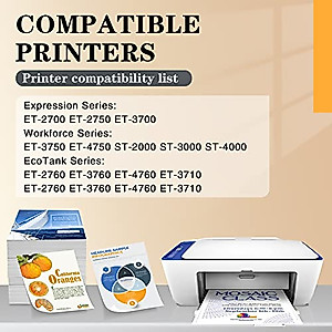 Clorisun 502 T502 Refill Ink Bottle for Epson 502 T502 Use with Expression ET-2760 ET-2750 ET-3760 ET-4760 ET-3750 ET-4750 ET-3710 ET-15000 ET-3700 2700 Ecotank Printer (Black, Cyan, Magenta, Yellow)