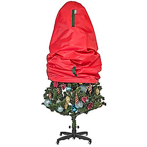 Upright Christmas Tree Storage Bag – For Topiary Trees up to 4 ft Tall – Holiday Tree Covers, for Christmas Trees and Topiary Trees Durable, Lightweight, Easy, Vertical Xmas Storage Bags
