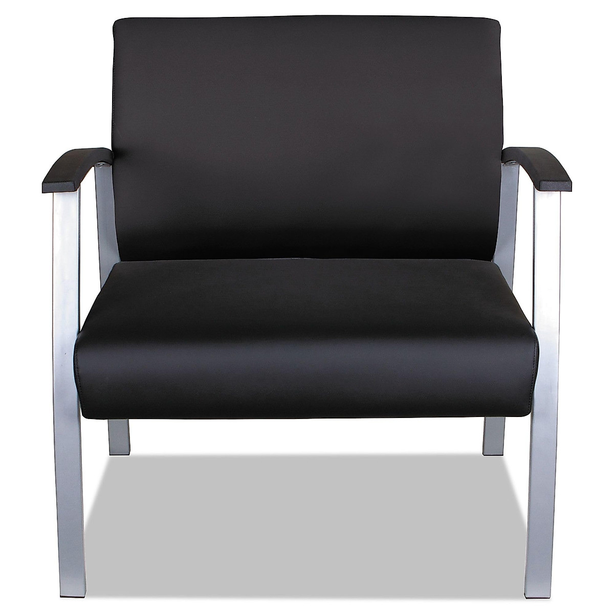 Alera ML2219 metaLounge Series Bariatric Guest Chair, 31-Inch x26-Inch x33.63-Inch, BLK Seat/Back, Silver Base