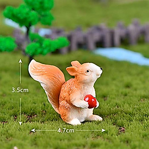 Cabilock 8pcs Succulent Ornament Bag Filler Christmas Figurine Christmas Party Favor Christmas Figure Christmas Prop Christmas Ornament Christmas Decor Squirrel Adornment Pine Cones Toy