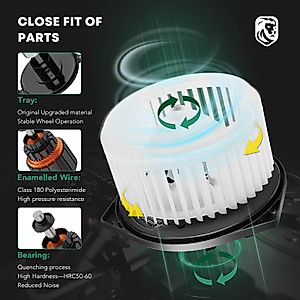 YHTAUTO A/C Heater Blower Motor Assembly Replacement for Nissan Altima Maxima Murano Infiniti EX35 FX35 FX50 G35 M35 Q50 Q60 QX60, Front Side