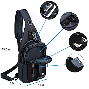 Y&R Direct Sling Bag Sling Backpack,Shoulder Chest Crossbody Bag Purse Nylon Lightweight Multicolor Small Daypack Outdoor Hiking Camping Travel Women Men Gifts