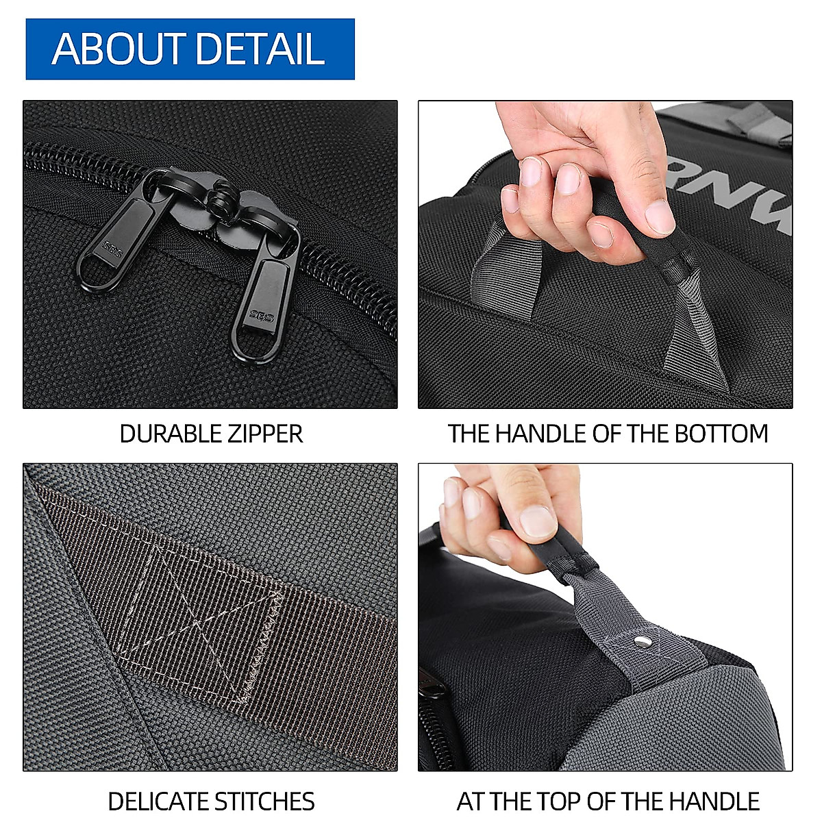 TurnWay Golf Club Bag, 1800D Polyester, Waterproof, Foldable for Adult Male, Grey