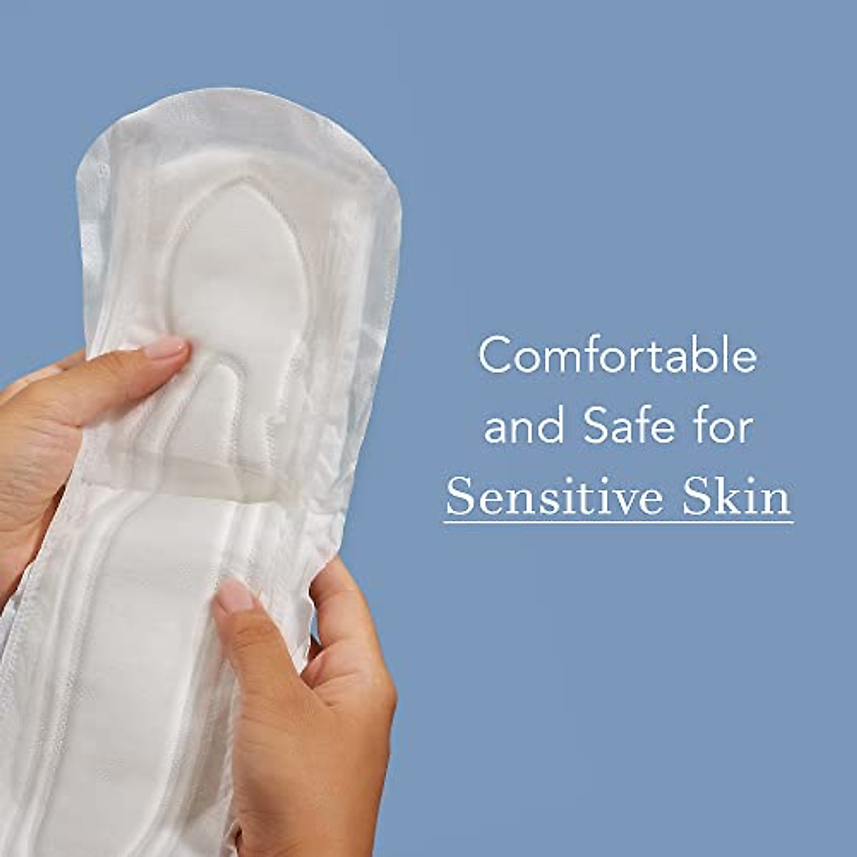 Rael Incontinence Pads for Women, Organic Cotton Cover - Postpartum Essential, Heavy Absorbency, Bladder Leak Control, 4 Layer Core with Leak Guard Technology, Long Length (Ultimate, 40 Count)