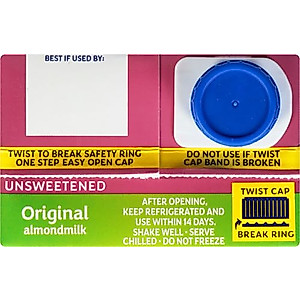 Almond Breeze Dairy Free Almondmilk, Unsweetened Original, 32 Ounce (Pack of 12)