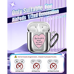 Ayochan for AirPods 2nd/1st Generation Case Cover for Women Cute Love Heart Funda Girly Pretty Aesthetic Kawaii Unique Design with Keychain Protector Estuche Soft TPU for Apple AirPod 2/1 Gen Cases