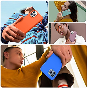 Miracase Designed for iPhone 13 Pro Max Case with Screen Protector,[Soft Anti-Scratch Microfiber Lining],Shockproof Liquid Silicone Rubber Phone Case Cover 6.7 inch(Mediterranean Blue)