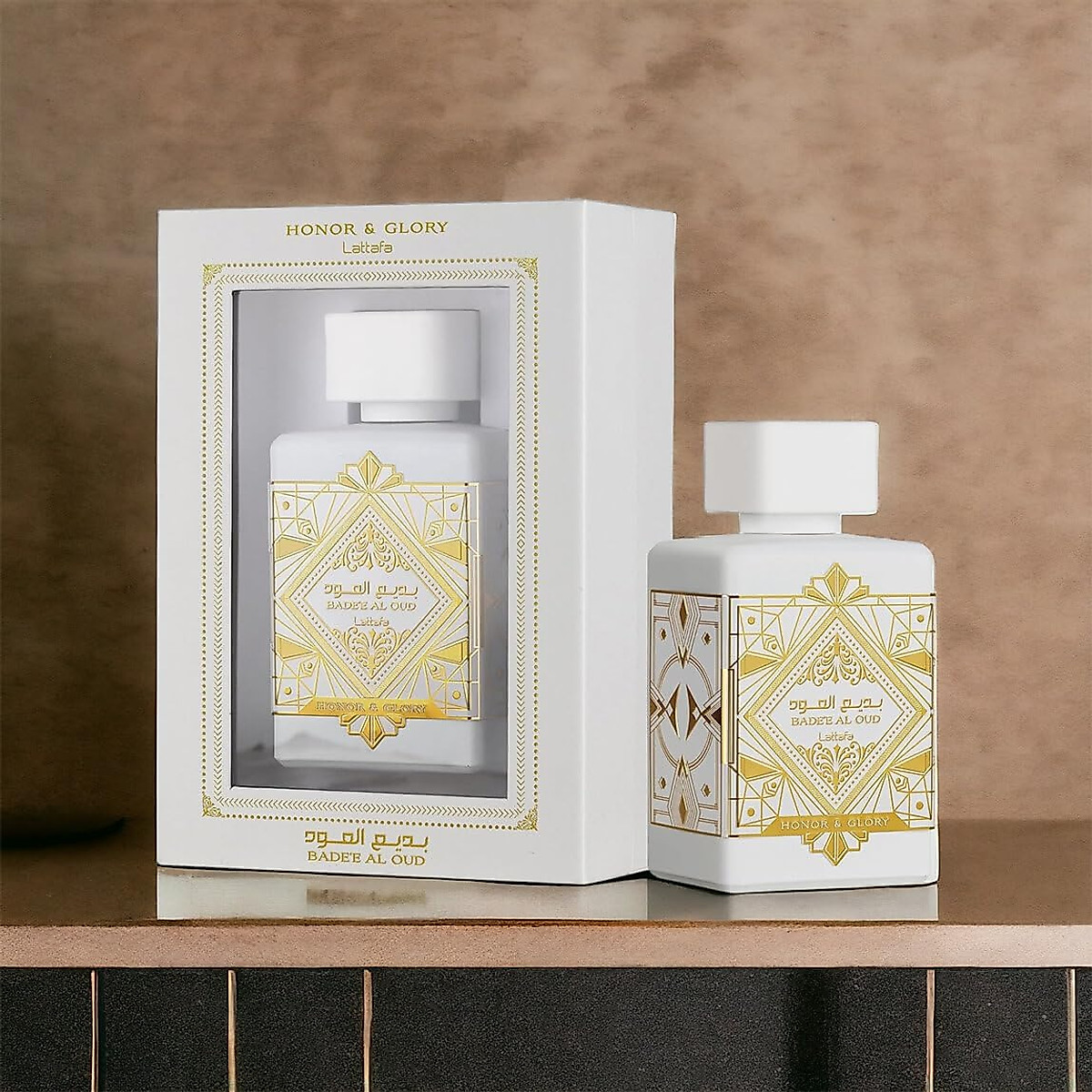 Lattafa Bade'e Al Oud Honor & Glory for Unisex Eau de Parfum Spray, 3.4 Ounce / 100 Ml