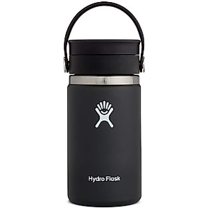 Hydro Flask 12 oz Wide Mouth Bottle with Flex Sip Lid Black