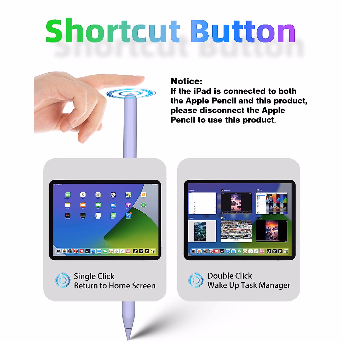 Gnanlen iPad Pencil 2nd Generation with Magnetic Wireless Charging, Same as Apple Pencil 2nd Generation,The Pen Compatible with iPad Pro 11 in 1/2/3/4,iPad Pro 12.9 in 3/4/5/6,iPad Air 4/5,iPad Mini