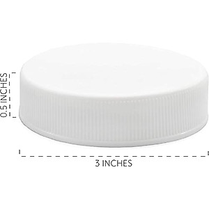Cornucopia White Plastic Standard Mason Jar Lids (24-Pack); Regular Mouth Lined Storage Caps