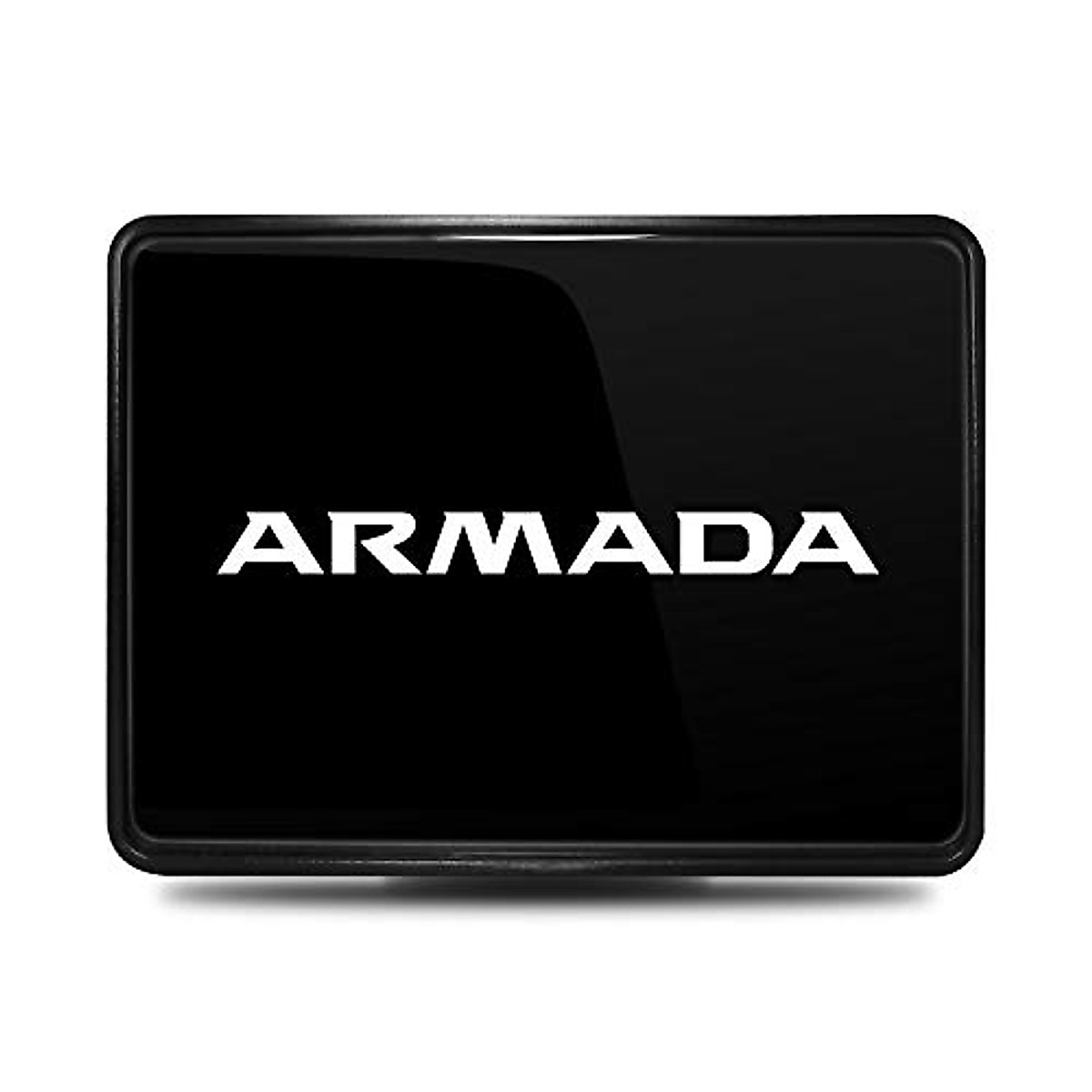 iPick Image, Compatible with - Nissan Armada UV Graphic Black Metal Face-Plate on ABS Plastic 2 inch Tow Hitch Cover